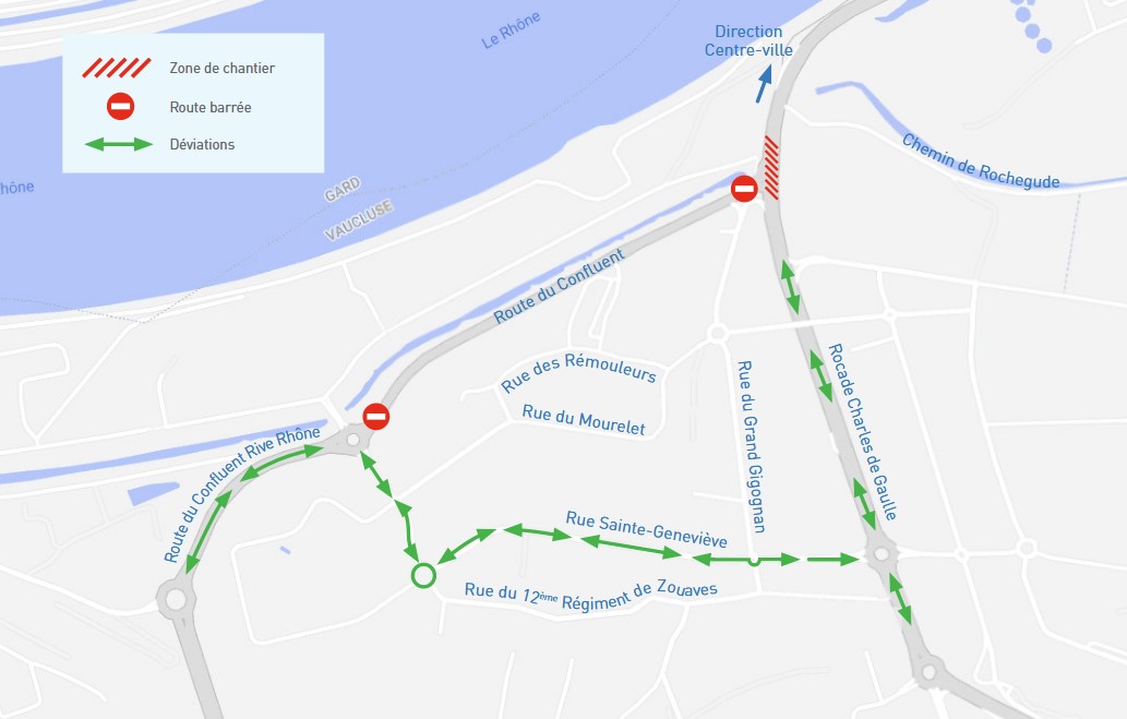 Avignon : travaux sur la rocade Charles de Gaulle jusqu’à fin mai au ...